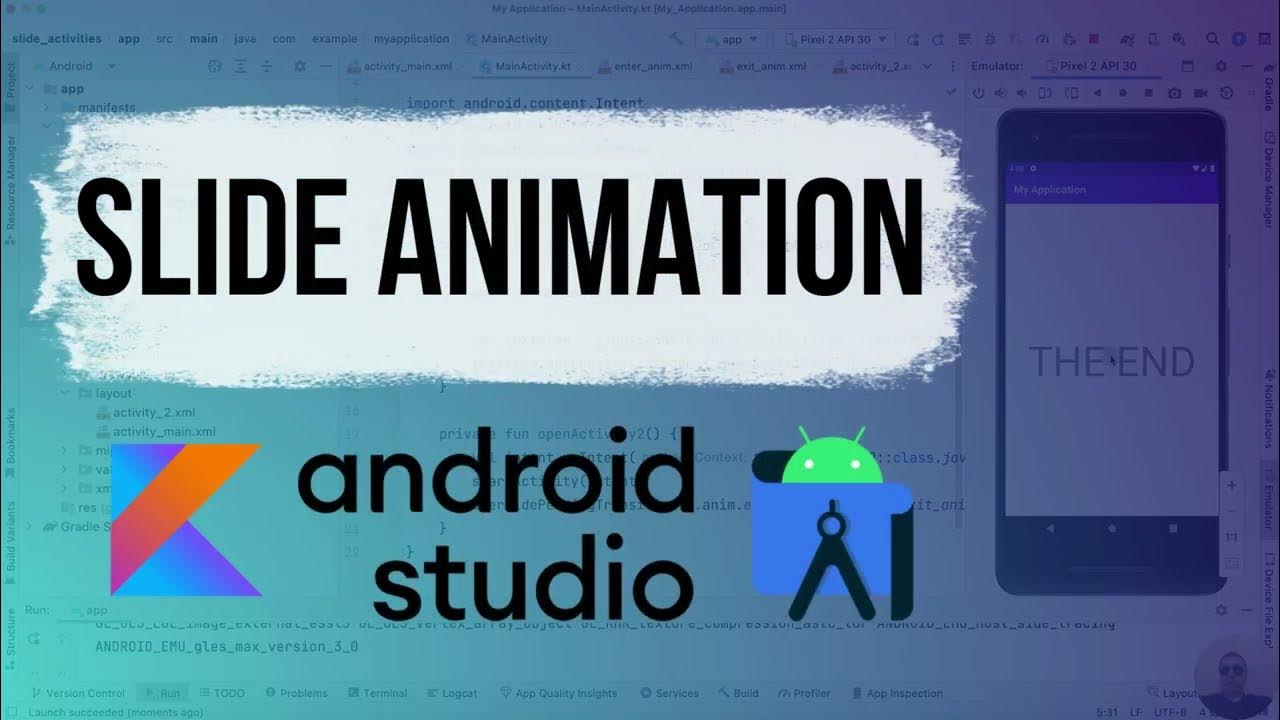 Slide Animation between Activities in Android Studio - YouTube
