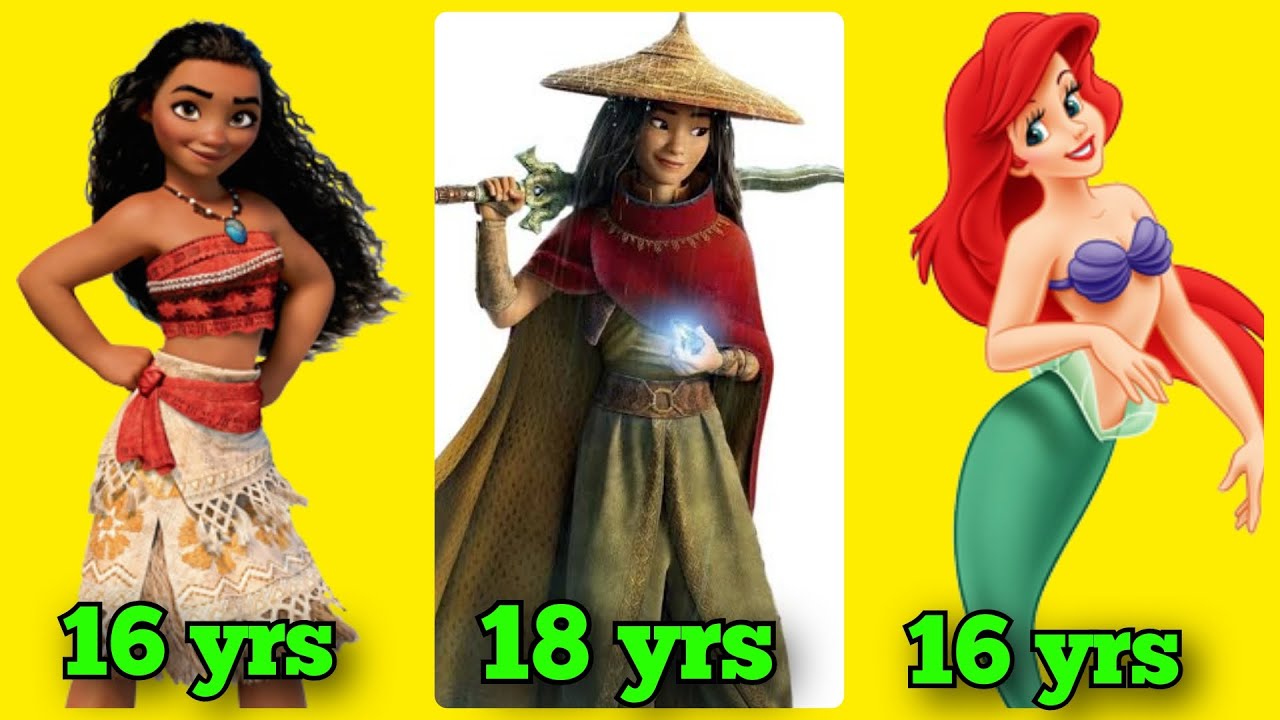 More Accurate Ages of DISNEY PRINCESSES who are younger than 20 - YouTube