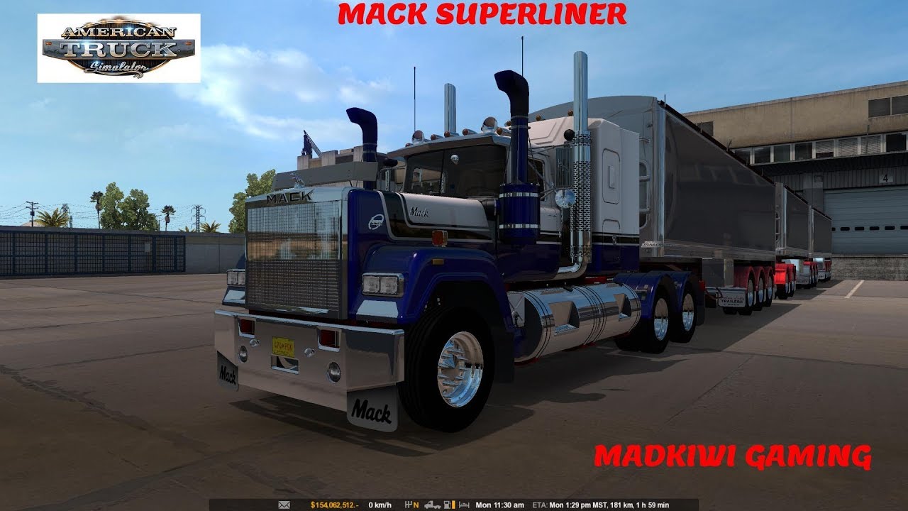 American Truck Simulator Mack Superliner e9 V8 - YouTube
