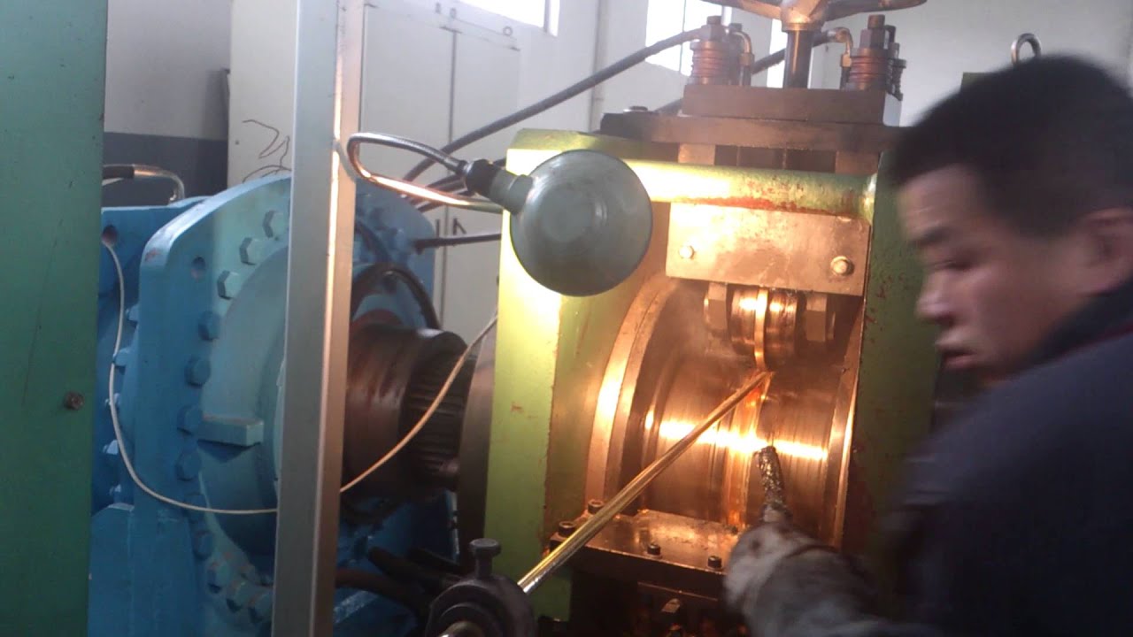 TBJ300 Brass continuous extrusion machine - YouTube