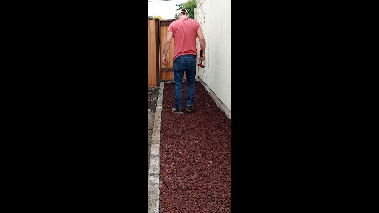 Cheap Easy DYI Lava Rock Path Walkway - YouTube