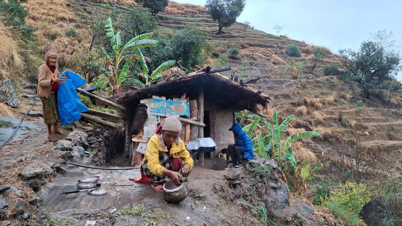 Most Relaxing Nepali mountain village Life of Nepal | daily activities ...