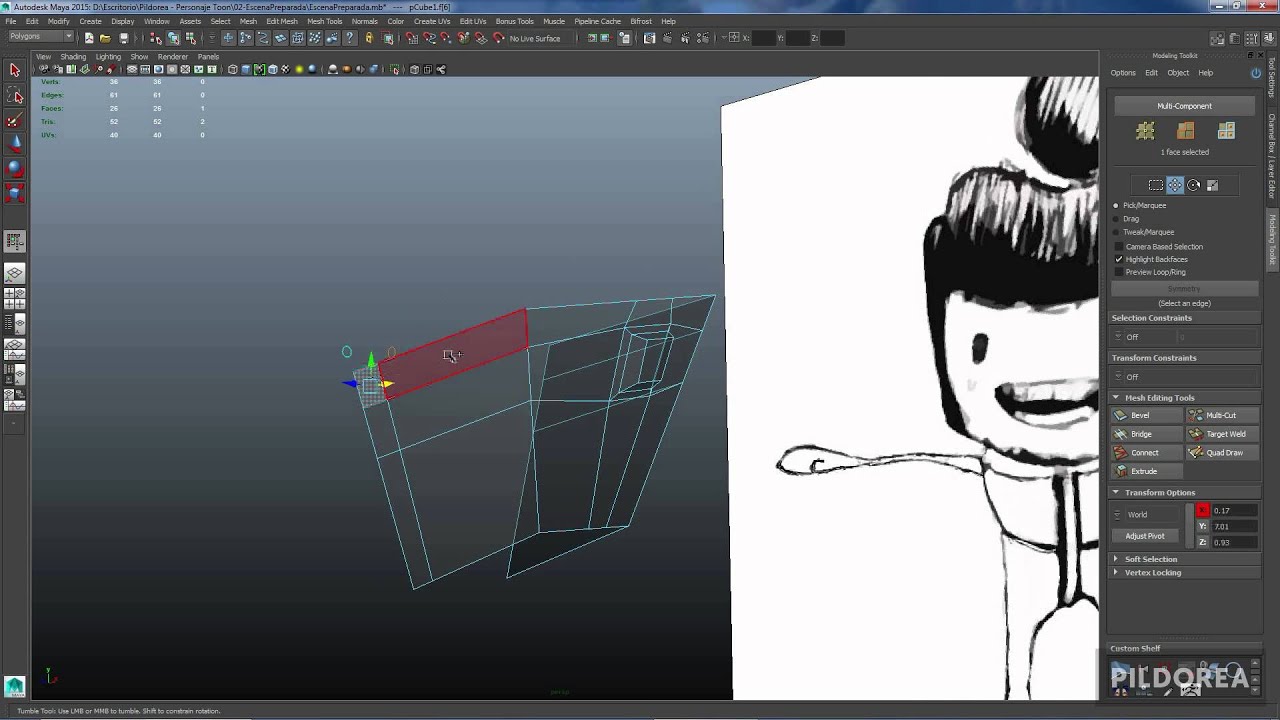 Cómo modelar un personaje en Maya 2016 con Box Modeling | Tutorial en ...