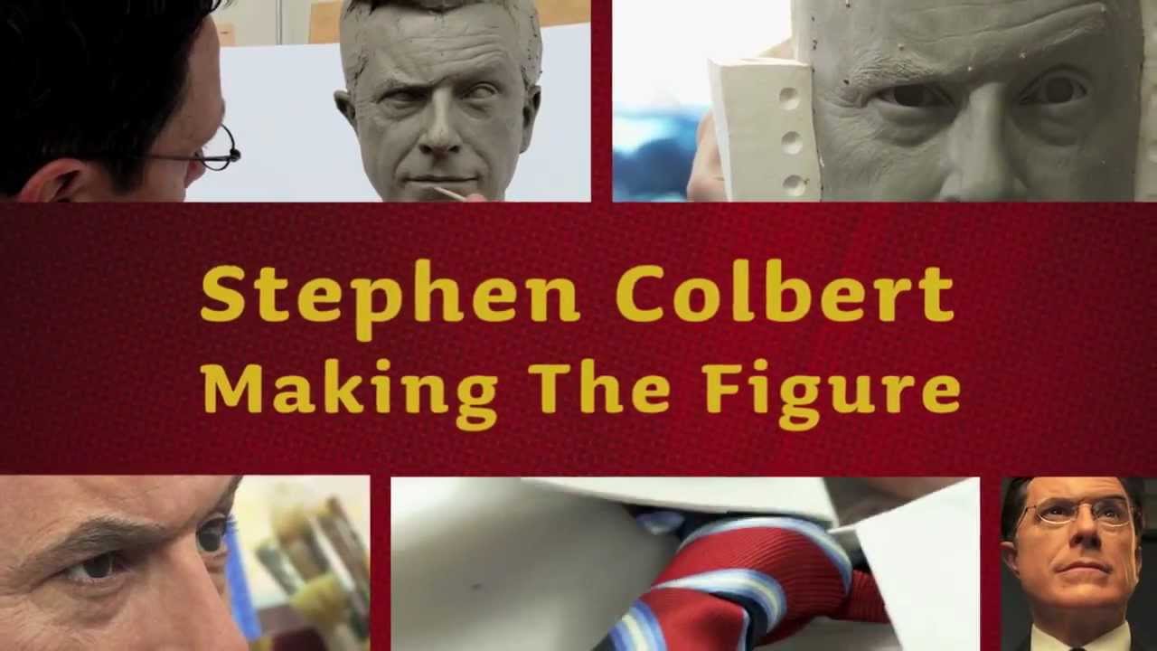 Making of Stephen Colbert Wax Figure - YouTube