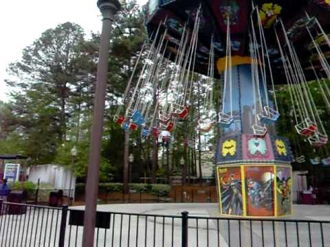Riding the swings at Six Flags - YouTube