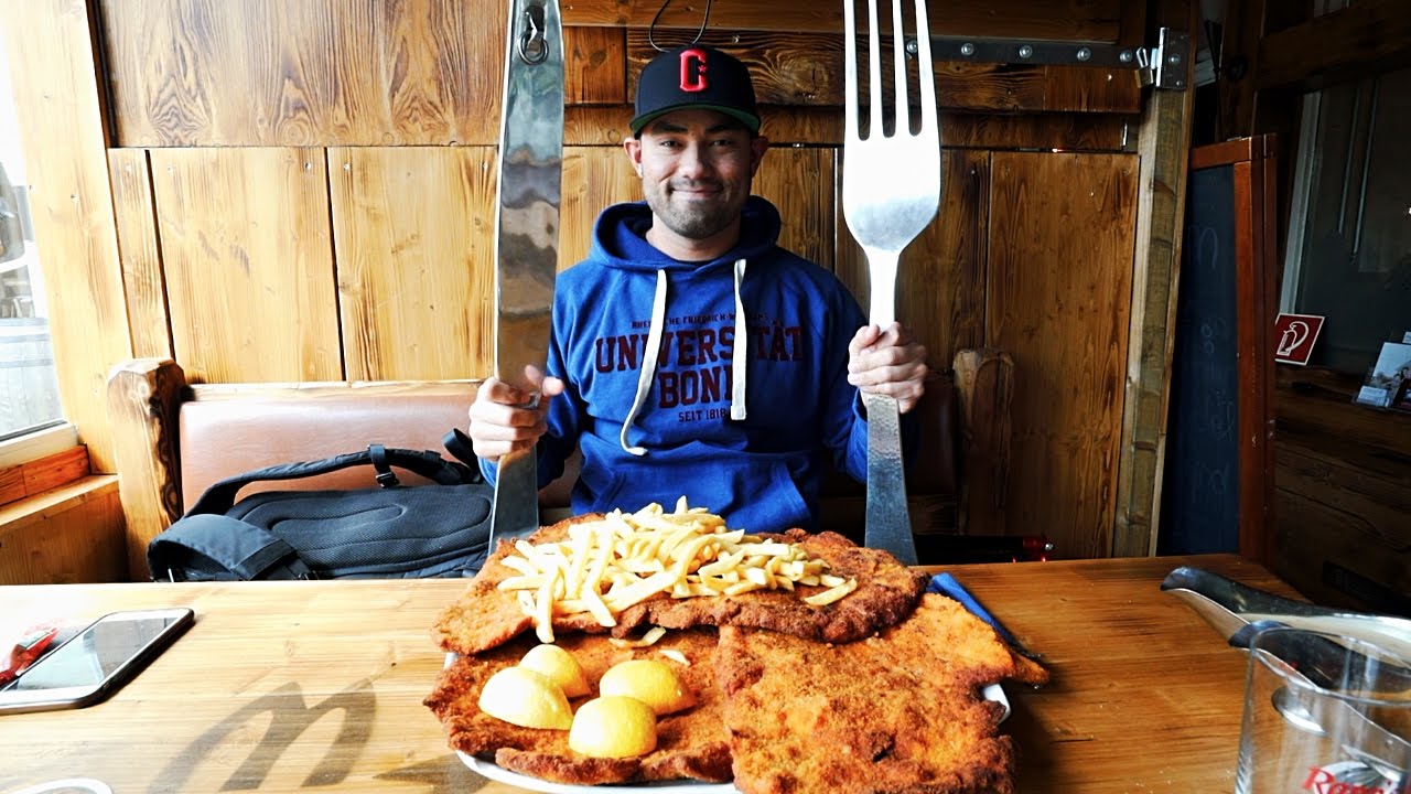 GIANT SCHNITZEL CHALLENGE - YouTube