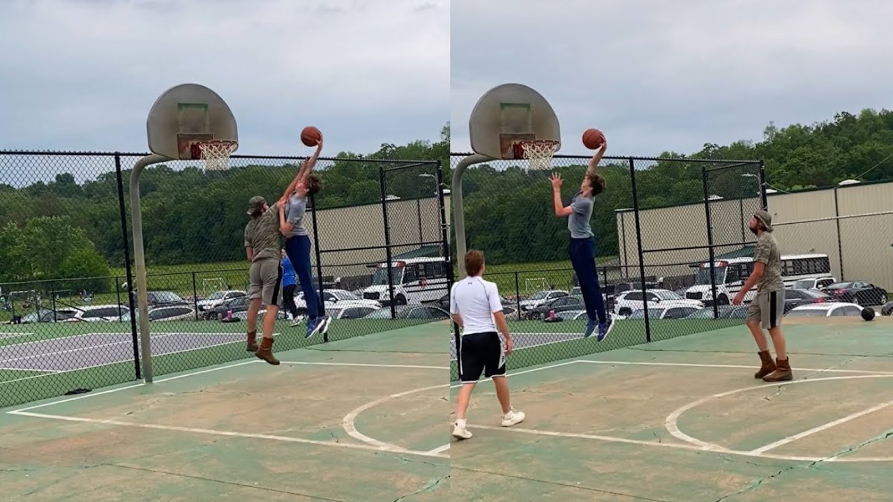 Pickup Park Basketball (8th Grader Gets Buckets) - YouTube