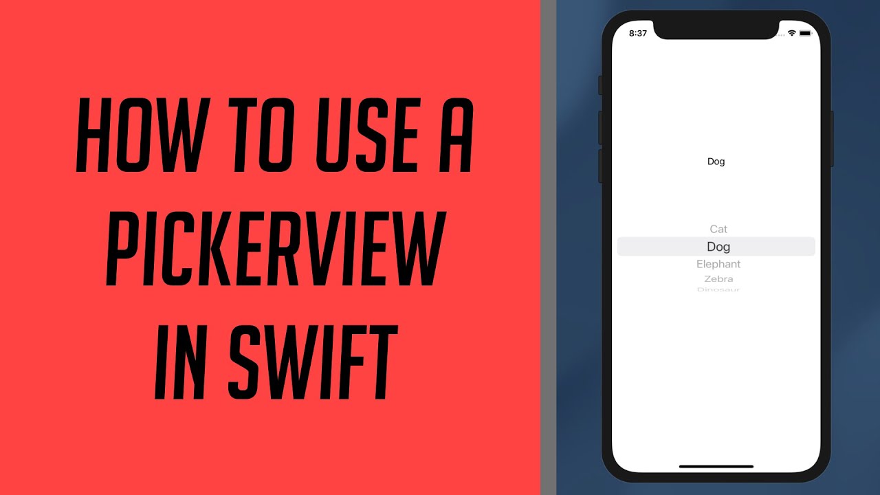 How to use a Picker View in Swift - YouTube