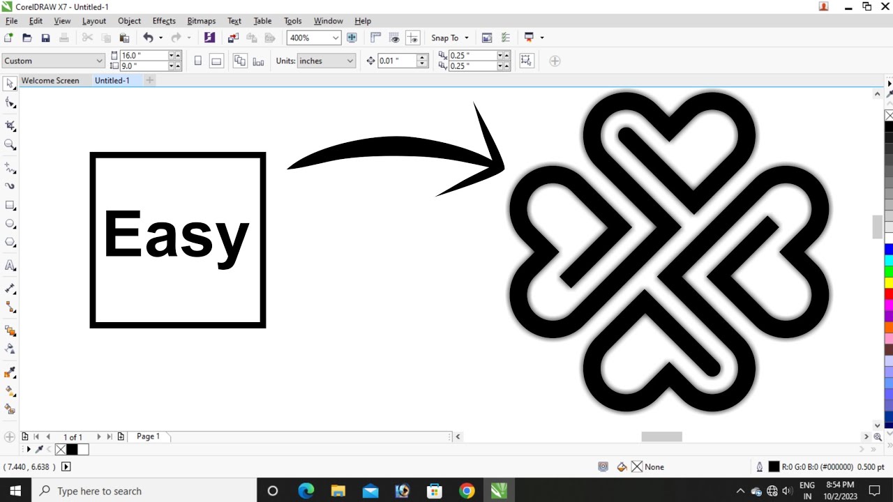 Coreldraw Tutorial - Best Pattern Logo Design Ideas in Corel DRAW - YouTube