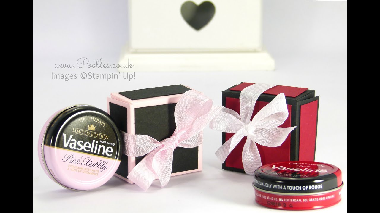 Vaseline Gift Box Tutorial using Stampin' Up! Colours - YouTube