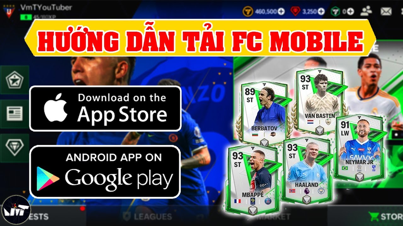 HƯỚNG DẪN TẢI GAME FC MOBILE - TRẢI NGHIỆM MÙA MỚI CÙNG FC MOBILE - YouTube