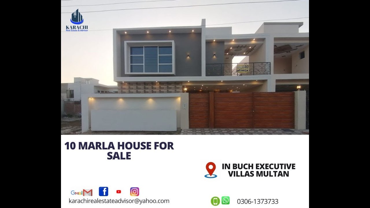 Buch Villas Multan 10 Marla Brand New Luxury House for Sale - YouTube