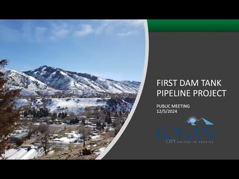 Logan Utah First Dam Tank Pipeline Project 12/5/2024 - YouTube