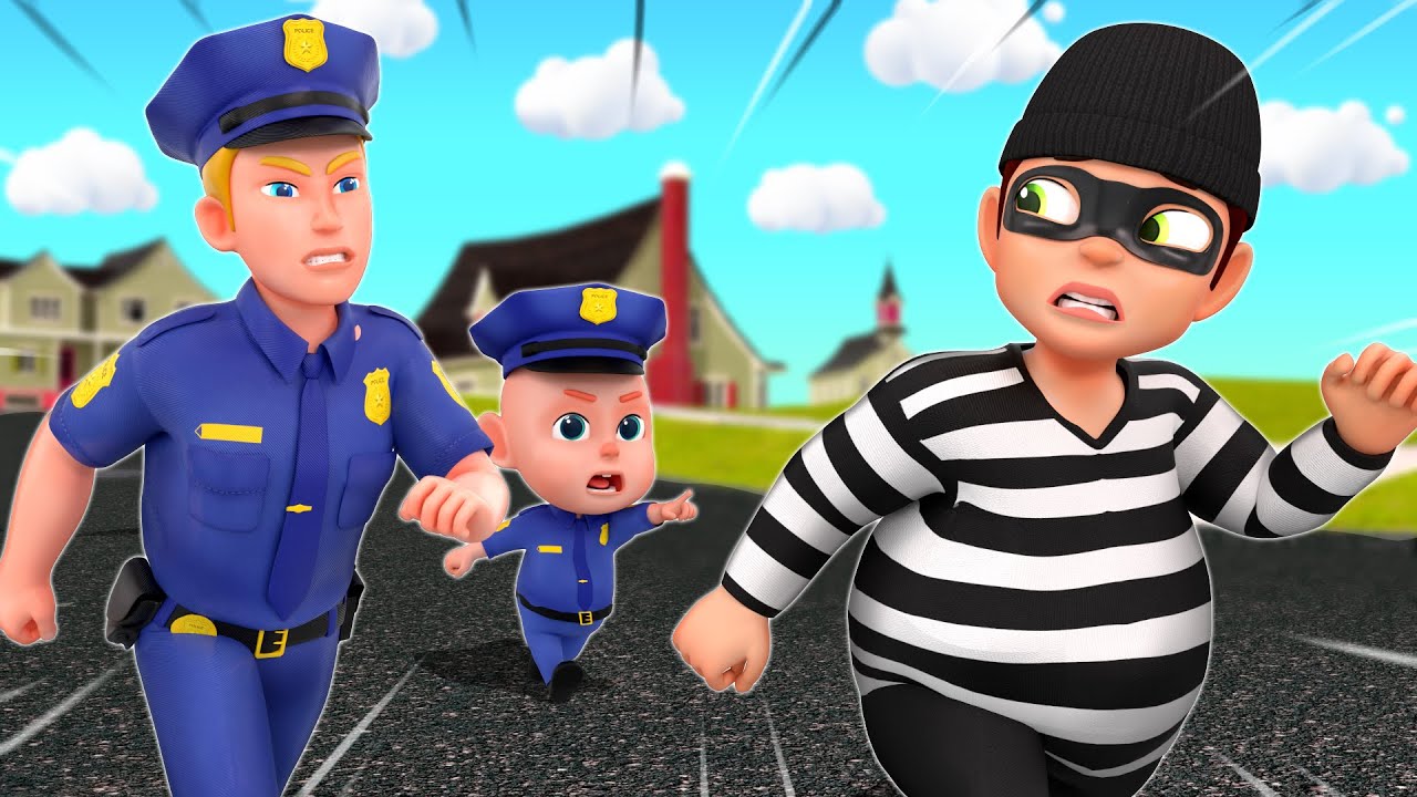 Catch the Thief Adventure 👮🚨 - Police Officer Song | Rosoo Nursery ...