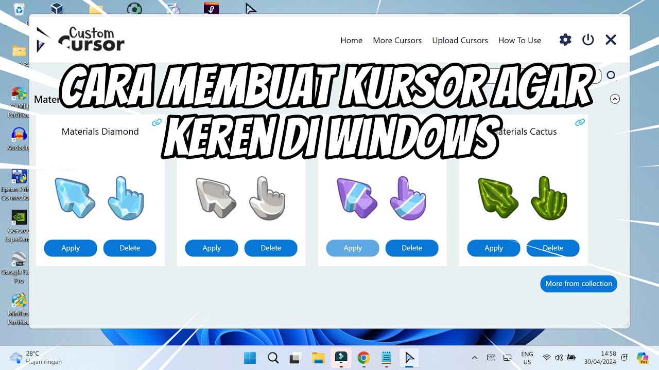Cara Membuat Kursor Agar Keren di Windows - YouTube