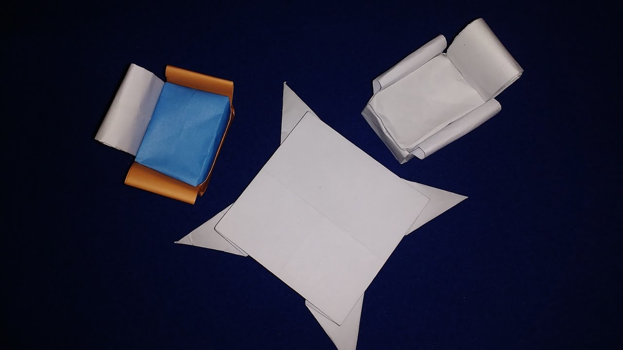 Origami Sofa Set - How To Make Paper Sofa Craft - Origami Furniture ...