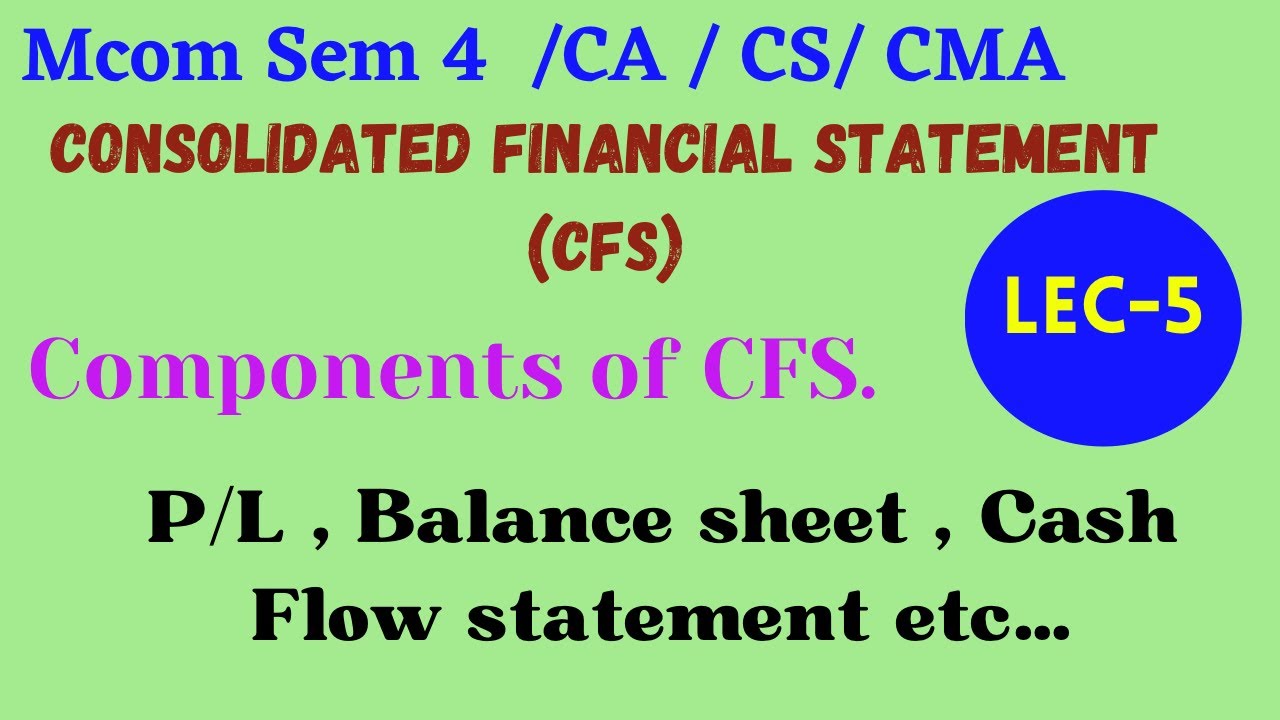 05 -Mcom SEM 4/CA Inter - Consolidated Financial Statement CFS ...
