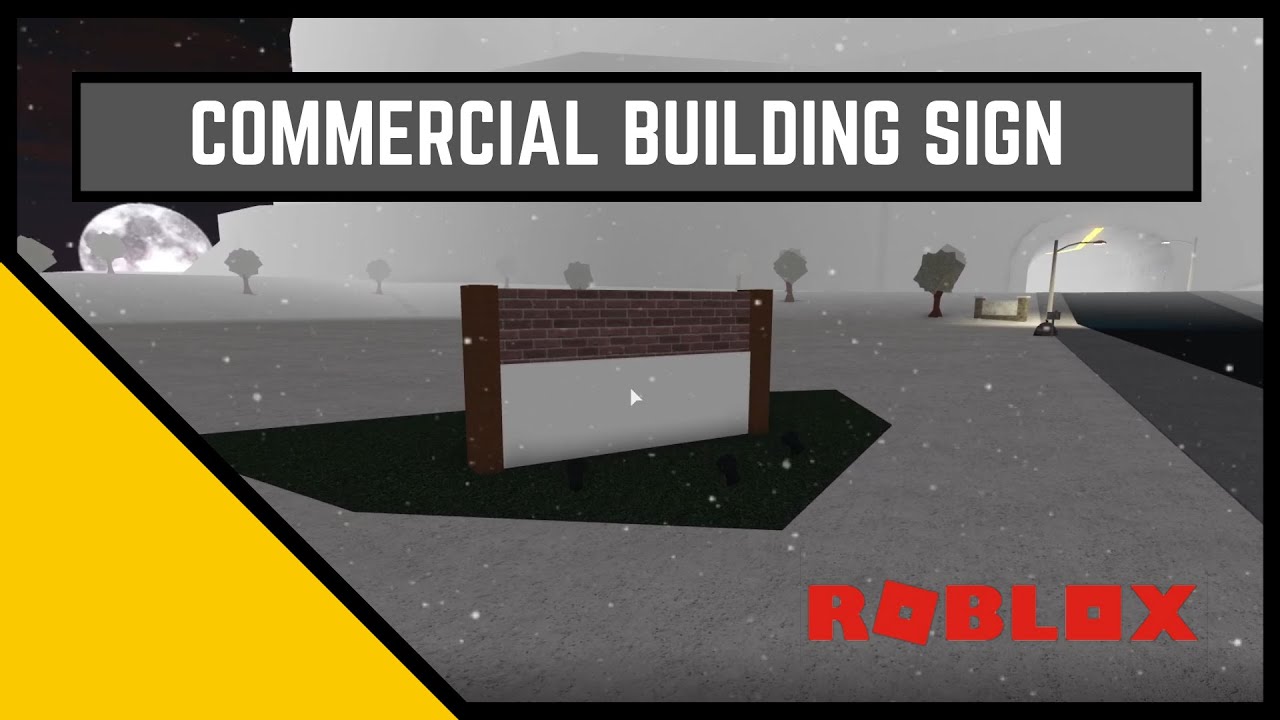 Commercial building sign speedbuild | Roblox | Bloxburg - YouTube