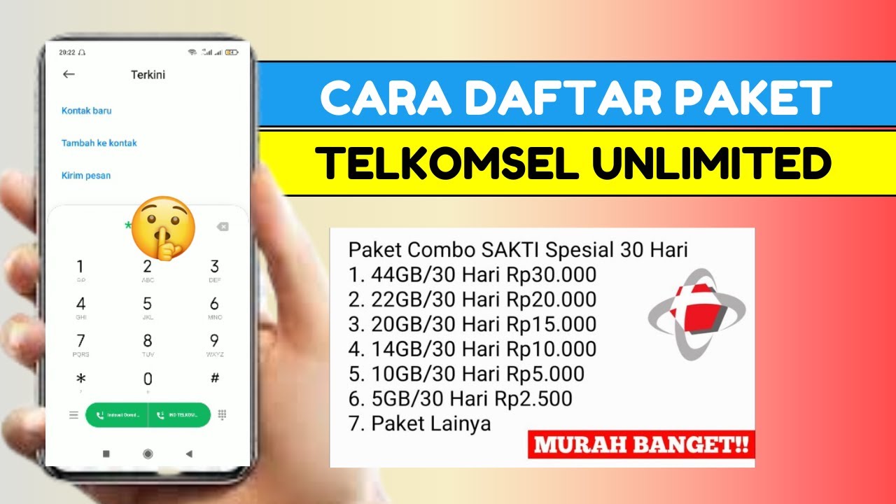 2 Cara Daftar Paket Internet Telkomsel Murah Bulanan - YouTube
