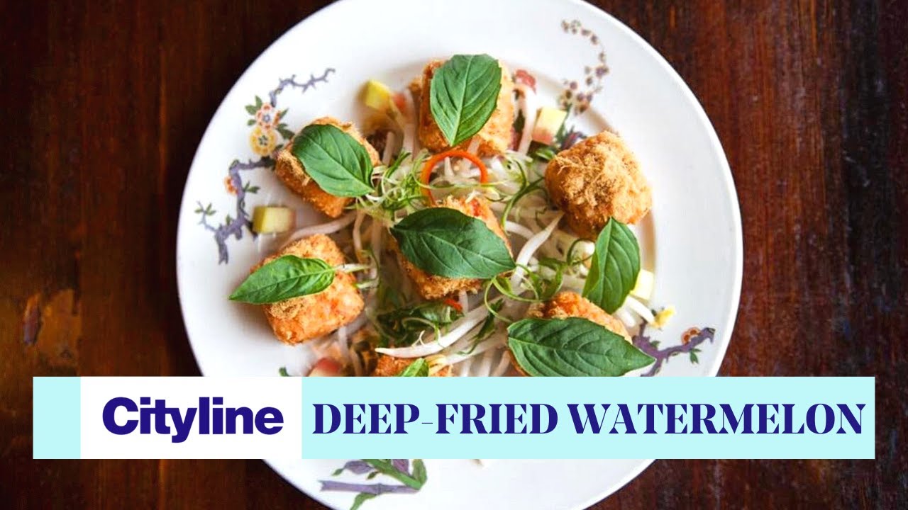 Sweet and spicy deep-fried watermelon - YouTube