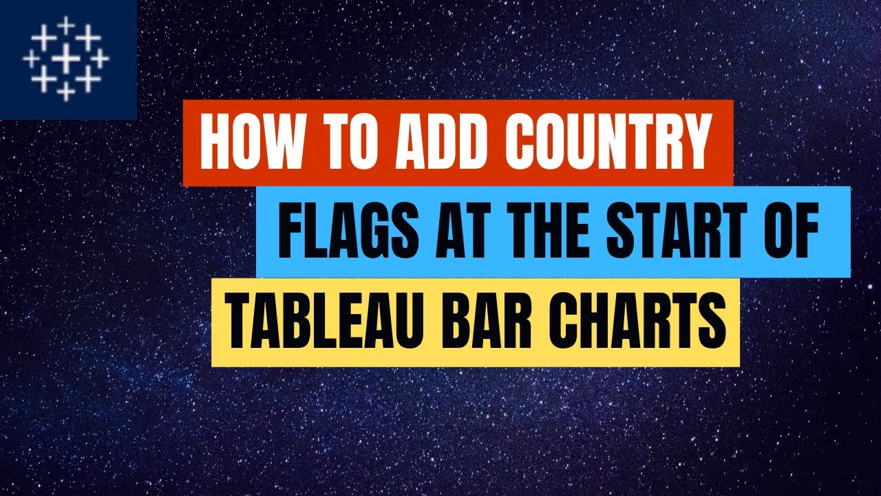 How to add country flags at the start of Tableau bar charts - YouTube