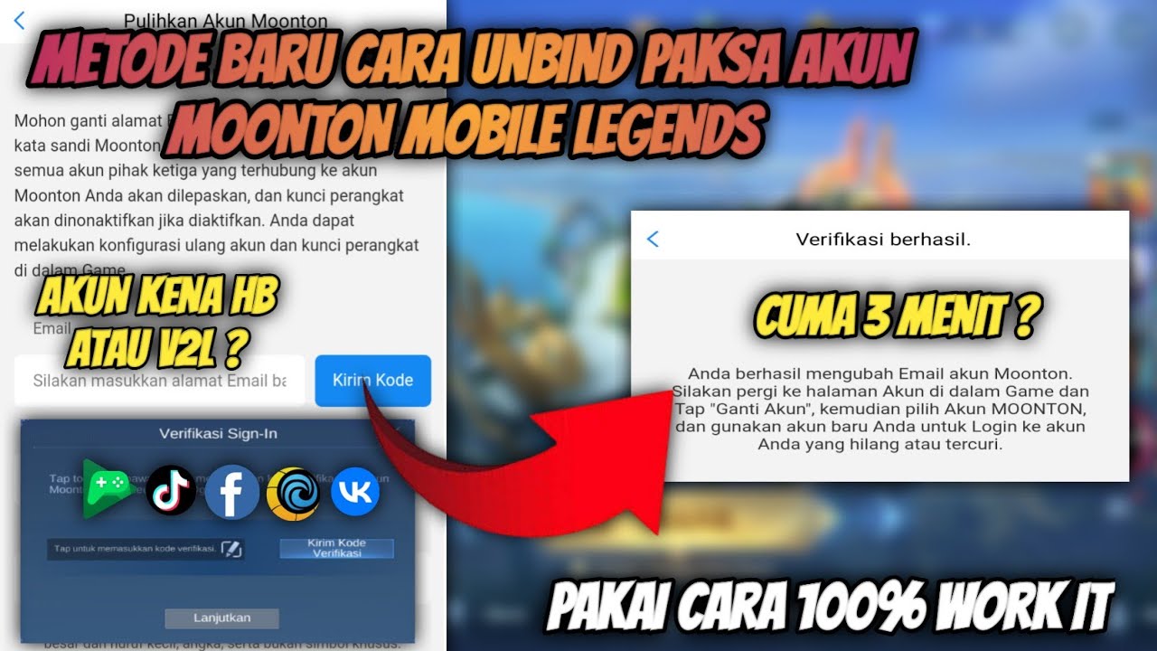 METODE BARU!! Cara Unbind Paksa Akun Moonton Mobile Legends Terbaru ...