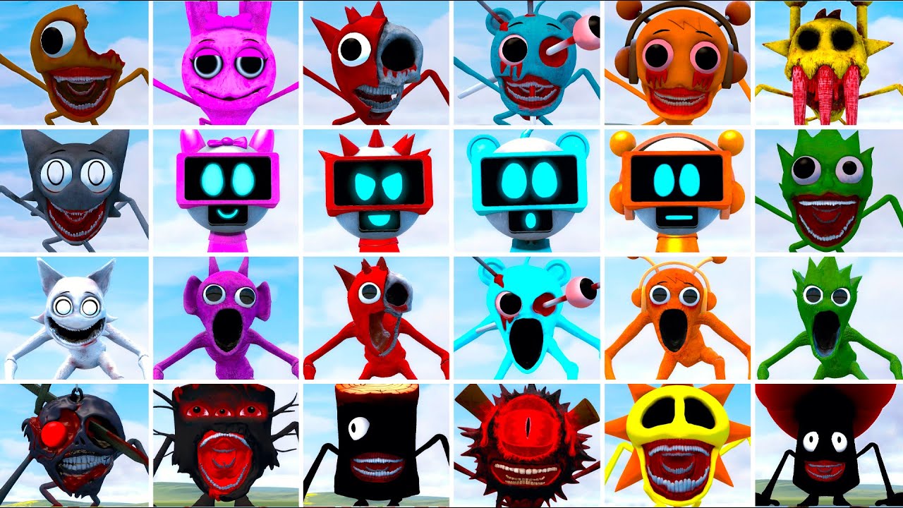 WHO IS THE STRONGEST FROM ALL SPRUNKI ROBOTS FAMILY VS ALL SPRUNKI ...