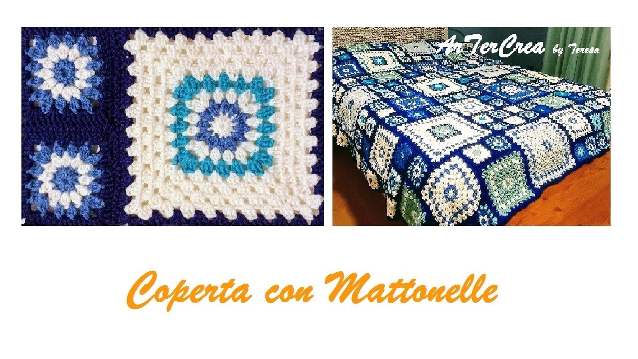 Coperta a Mattonelle Granny - Uncinetto - Tutorial - YouTube