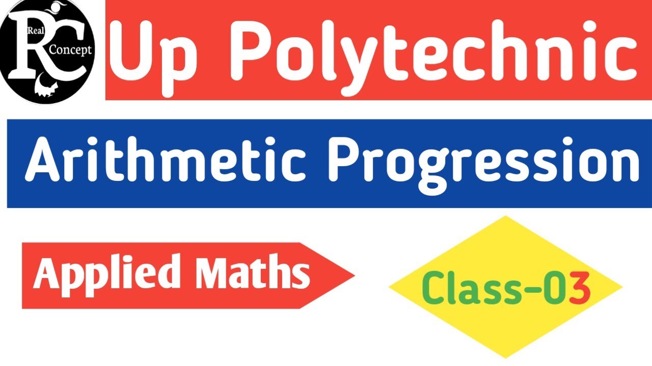 Arithmetic progression Class-03 Up polytechnic applied maths in English ...