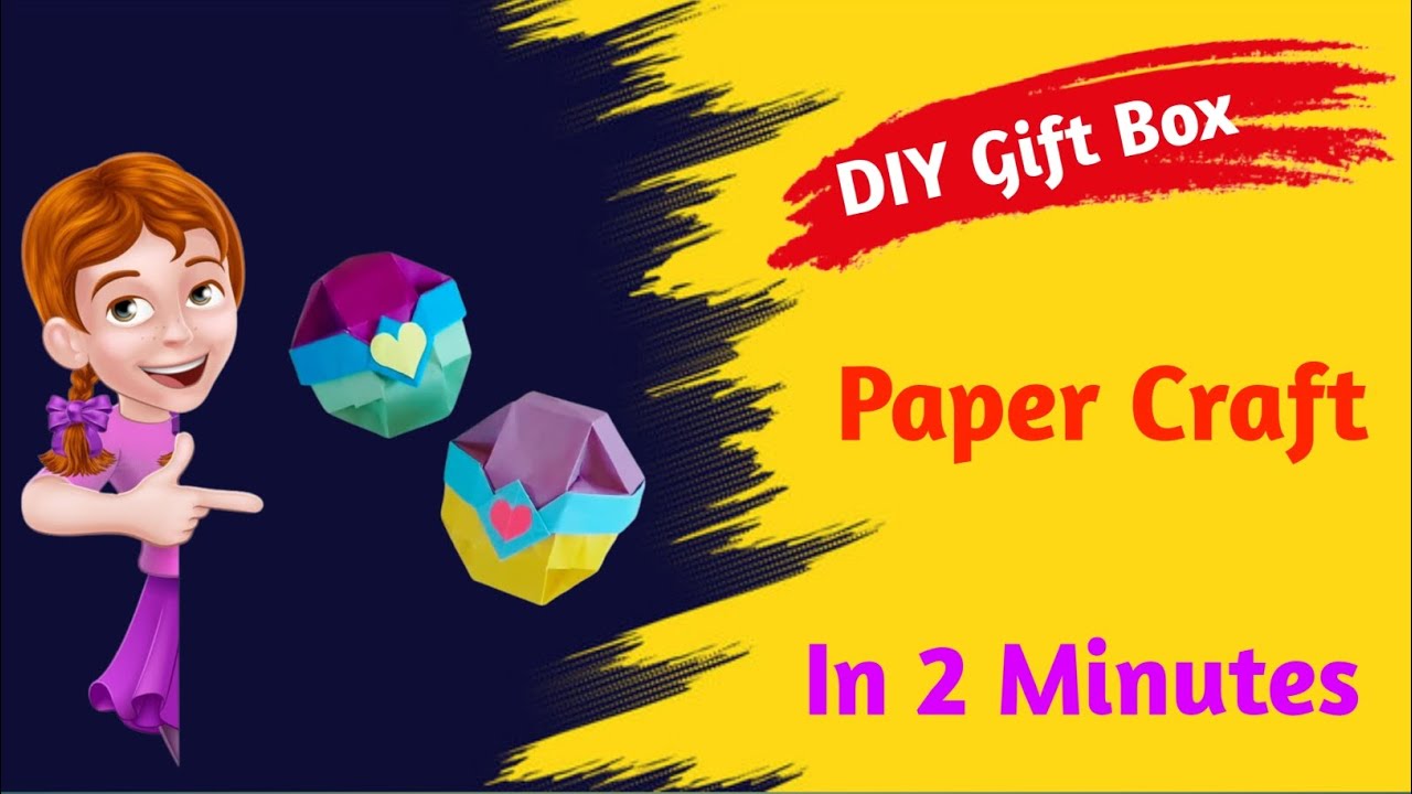 DIY PAPER GIFT BOX PAPER CRAFT GIFT BOX YouTube diy-paper-gift-box-paper-craft-gift-box-youtube