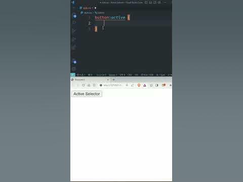 Active Selector in Css #coding #css - YouTube