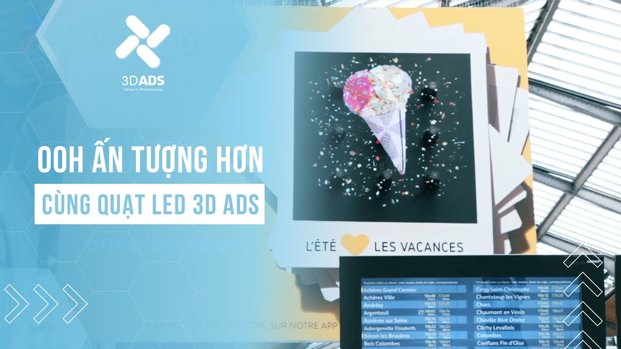 OOH Ấn Tượng Hơn Cùng Quạt Led 3D ADS | Quạt Đèn Led 3D Hologram ADS ...