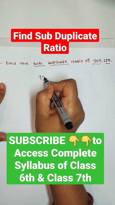 Find sub Duplicate ratio #maths #trending #youtubeshorts - YouTube