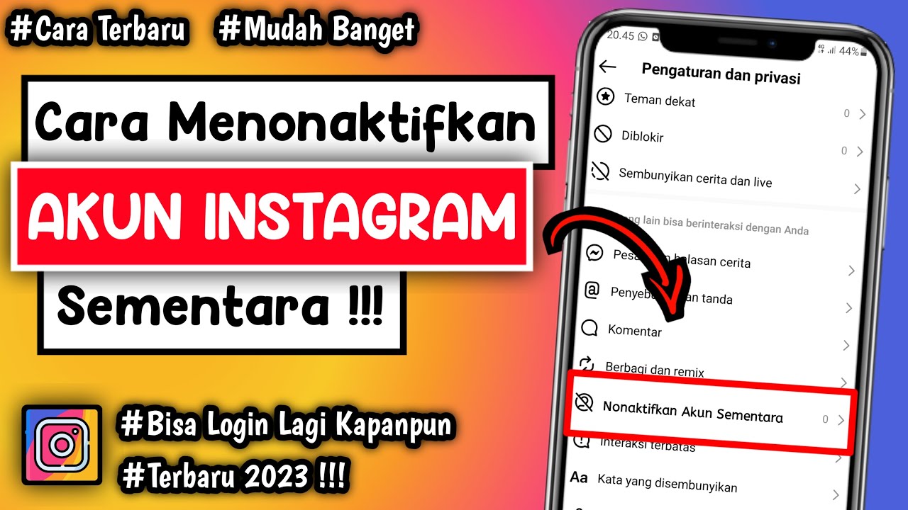 Cara Menonaktifkan Akun Instagram Sementara | Nonaktifkan Akun IG ...
