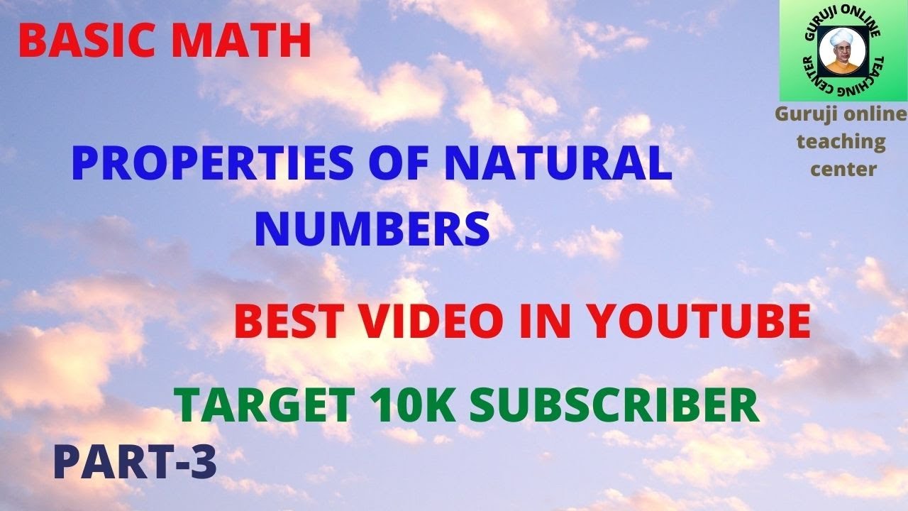 PROPERTIES OF NATURAL NUMBER - YouTube