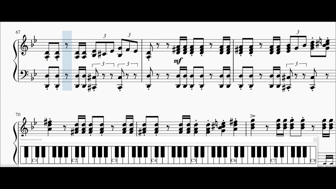 IMPERIAL MARCH(John Williams) - STAR WARS - video score for piano - YouTube