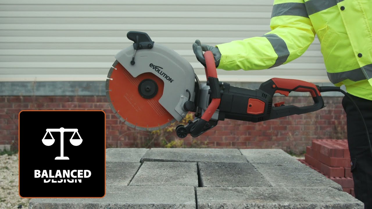 EVOLUTION R300DCT+ 300MM 12" ELECTRIC DISC CUTTER CONCRETE SAW WITH ...