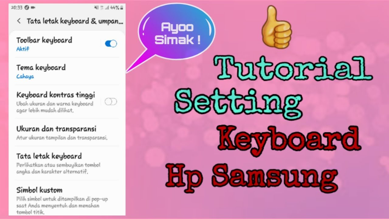 Cara setting keyboard hp samsung dengan mudah - YouTube