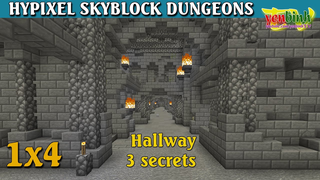 Secret Room 1x4 - 3 secrets - Hallway - Minecraft Hypixel Dungeons ...