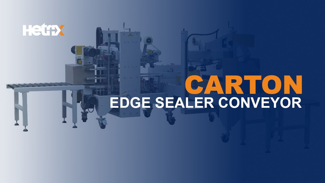 CARTON EDGE SEALER CONVEYOR - YouTube
