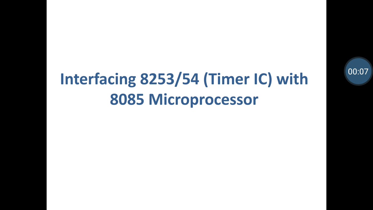 Interfacing 8253/54 timer chip with 8085 microprocessor - YouTube