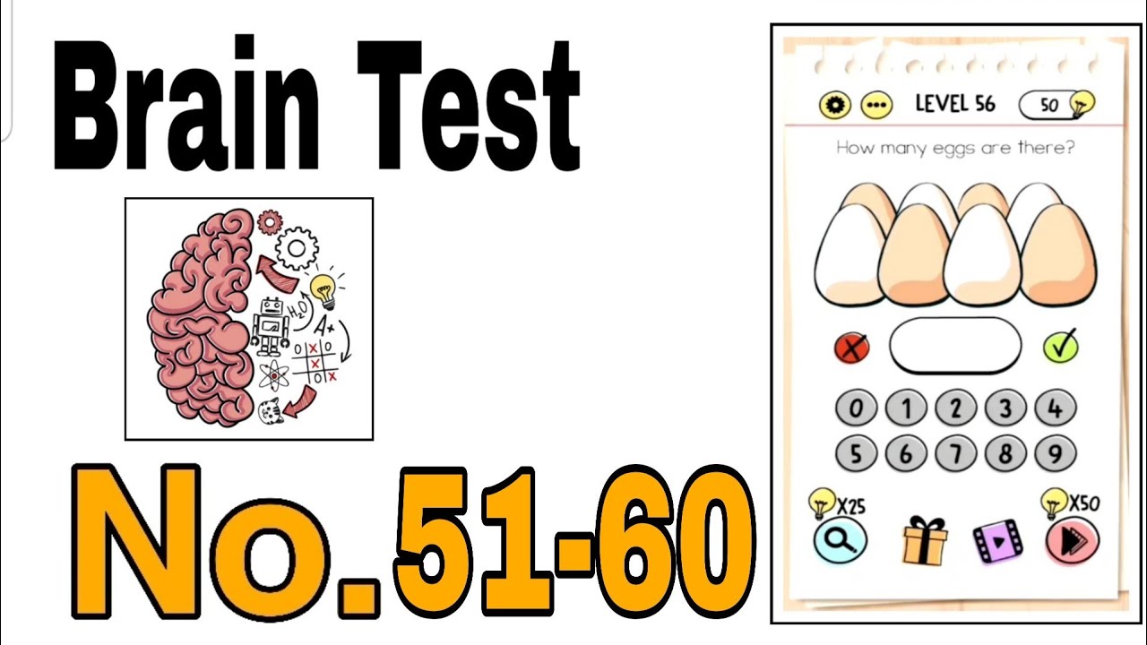 Brain Test Level 51 - 60 Walkthrough Solution / The Games - YouTube