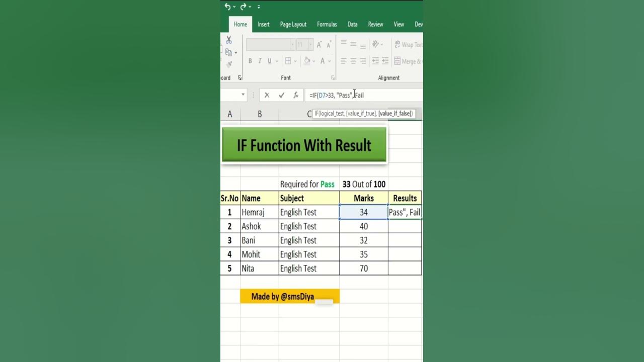 How To Use If Function In Excel Sheet Excelworld Exceltech Exceltricks Myexceltutor Youtube 3746