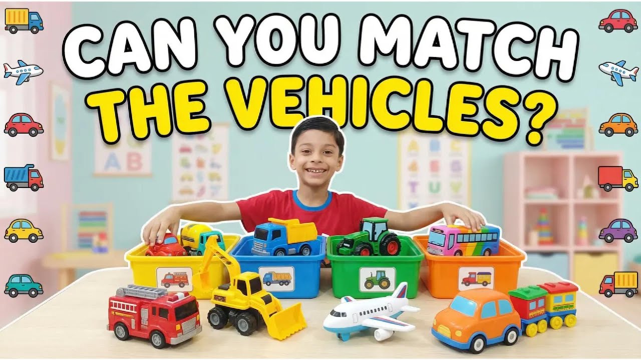 👉 Vehicle Match Game 🚗🚜 | Learn Vehicles Through Play - YouTube
