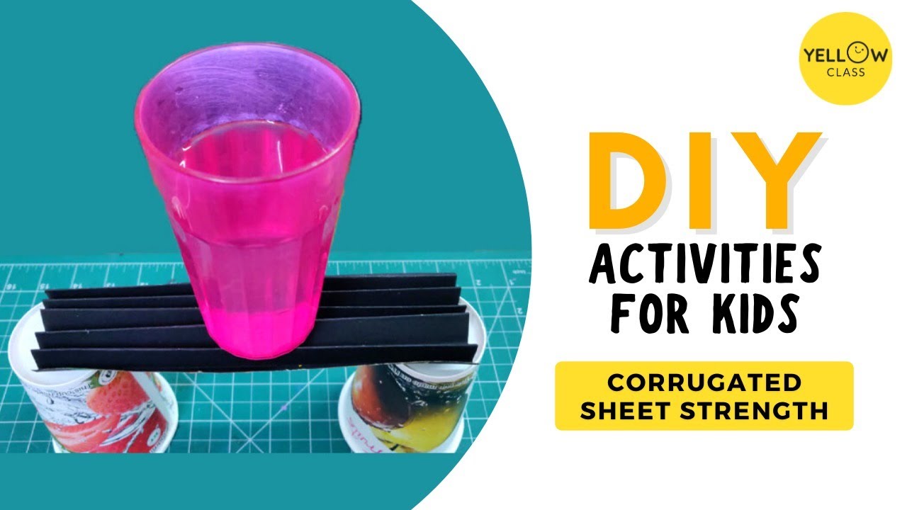 DIY for Kids | DIY Science Experiment | Corrugated Sheet Strength - YouTube