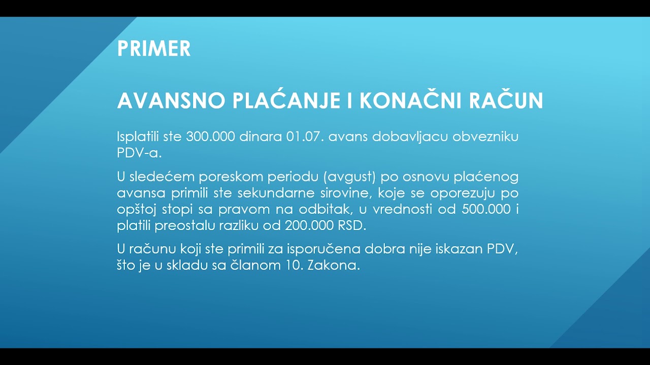 MPP2 - Dati avans i konačni račun za promet sekundarnih sirovina od 1.7 ...