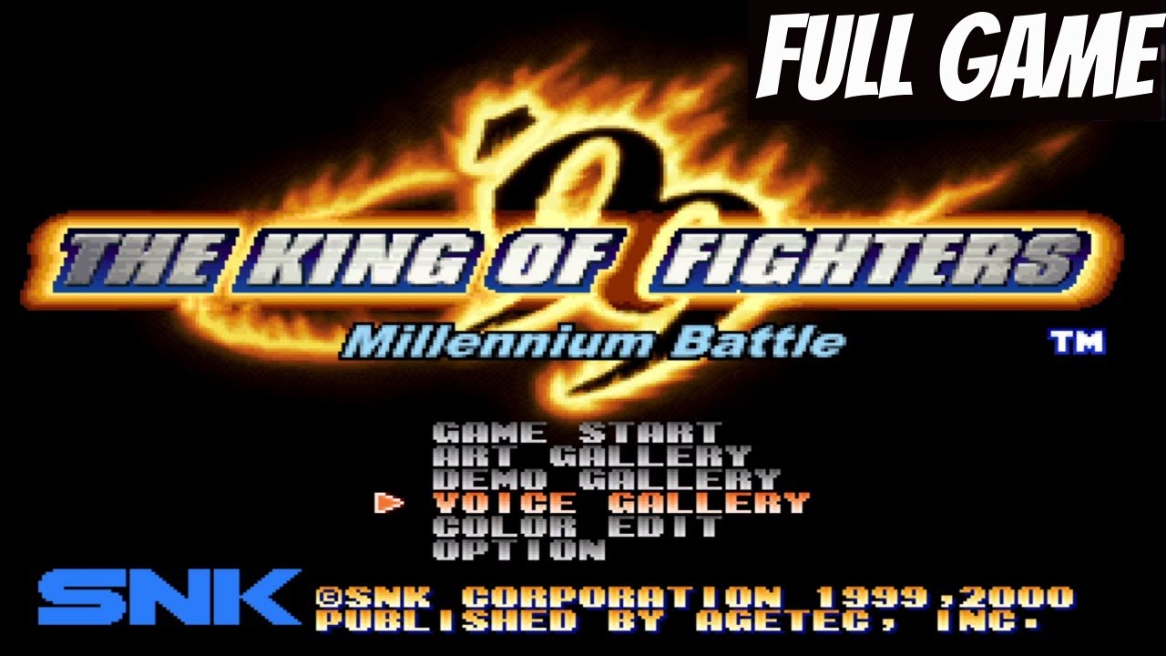 The King of Fighters '99 PS1 Full Game Playthrough - YouTube