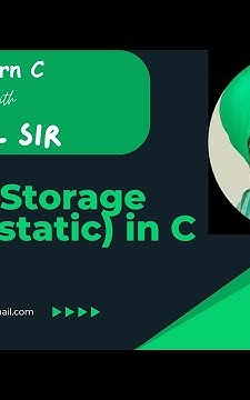 Static storage class (static) in C by Satpal Singh Gill - YouTube