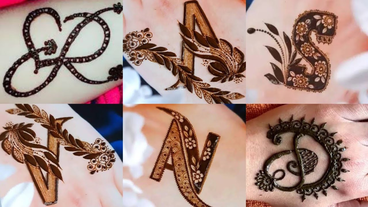 Stylish Alphabet Mehndi Design for Eid | Name Design Mehndi | Mehndi ...
