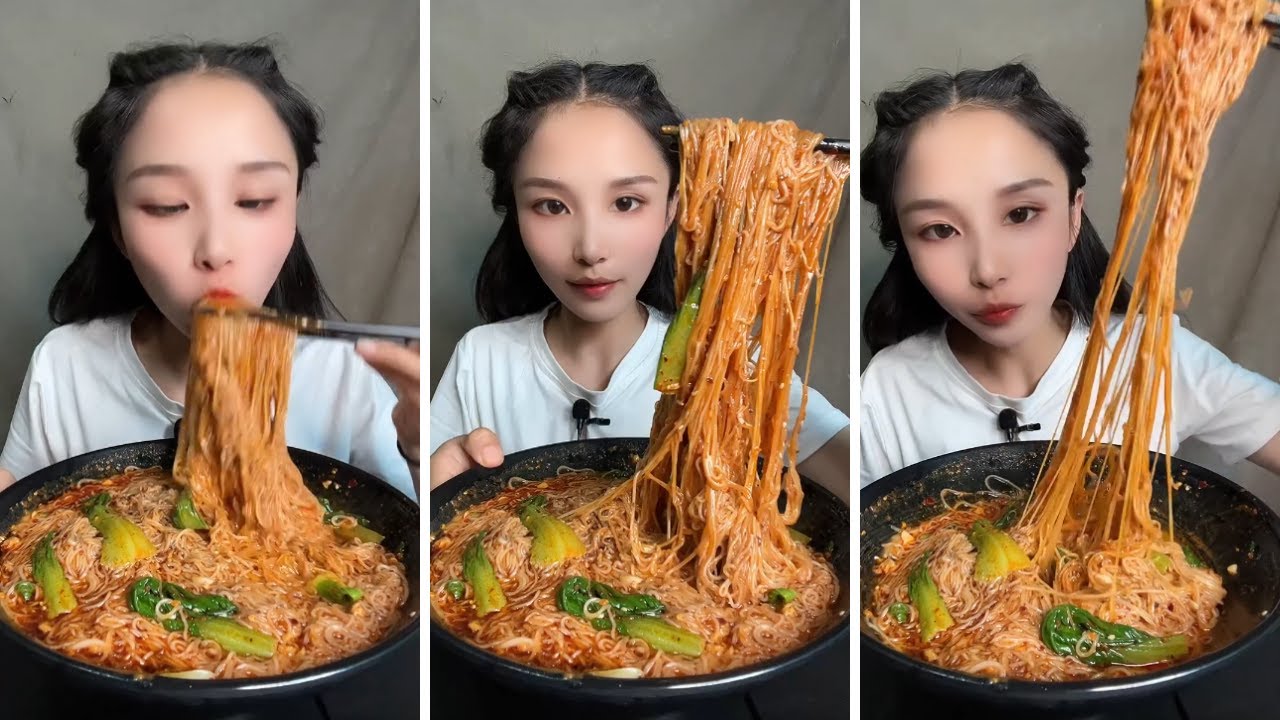 ASMR MUKBANG Noodles and breakfast EATING SHOW - YouTube